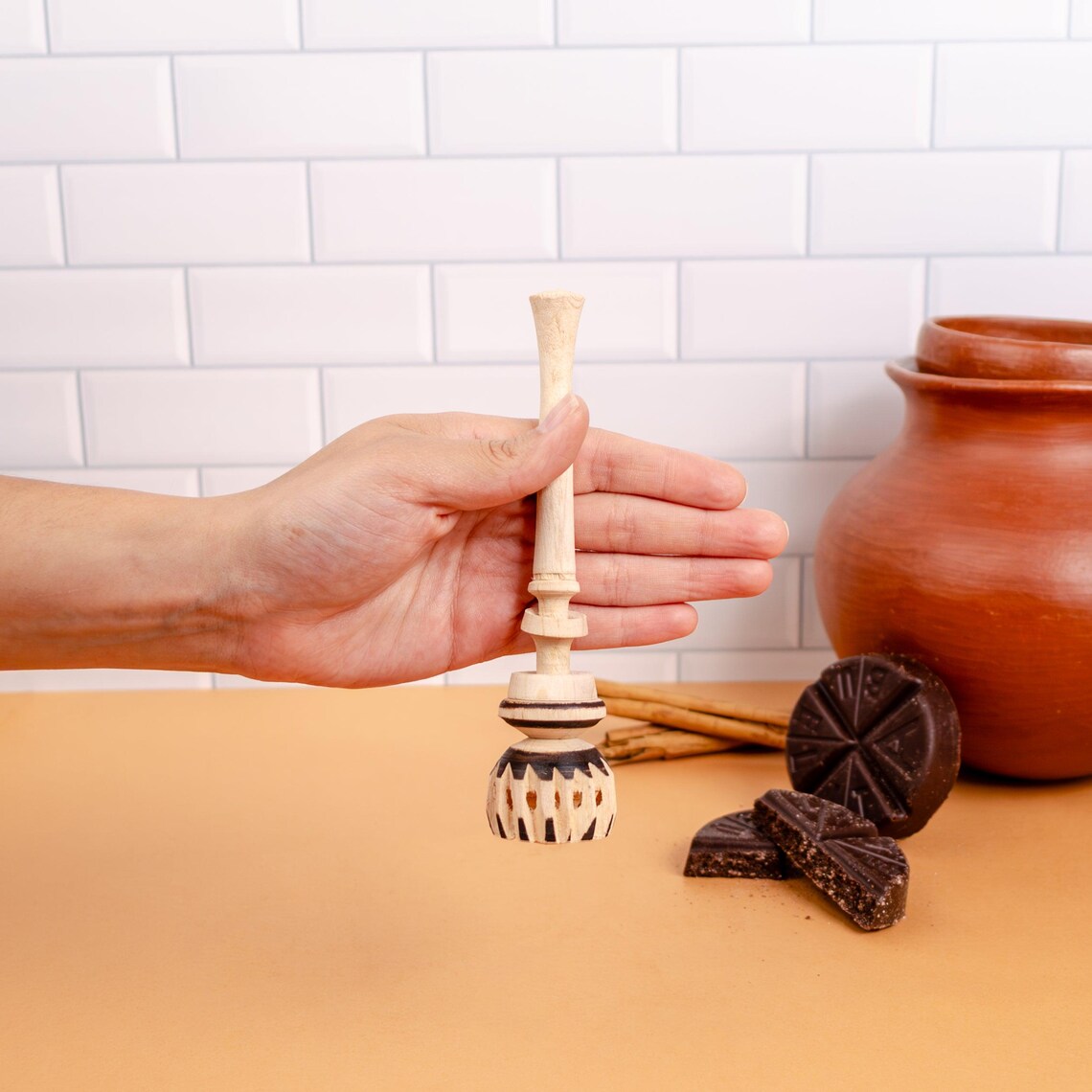 Small Natural Wooden Molinillo Whisk - Etsy