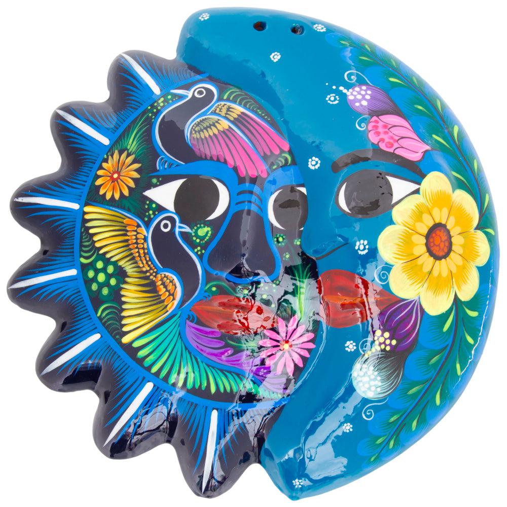 Hand-painted Xalitla Sun and Moon Clay Wall Decor - Etsy