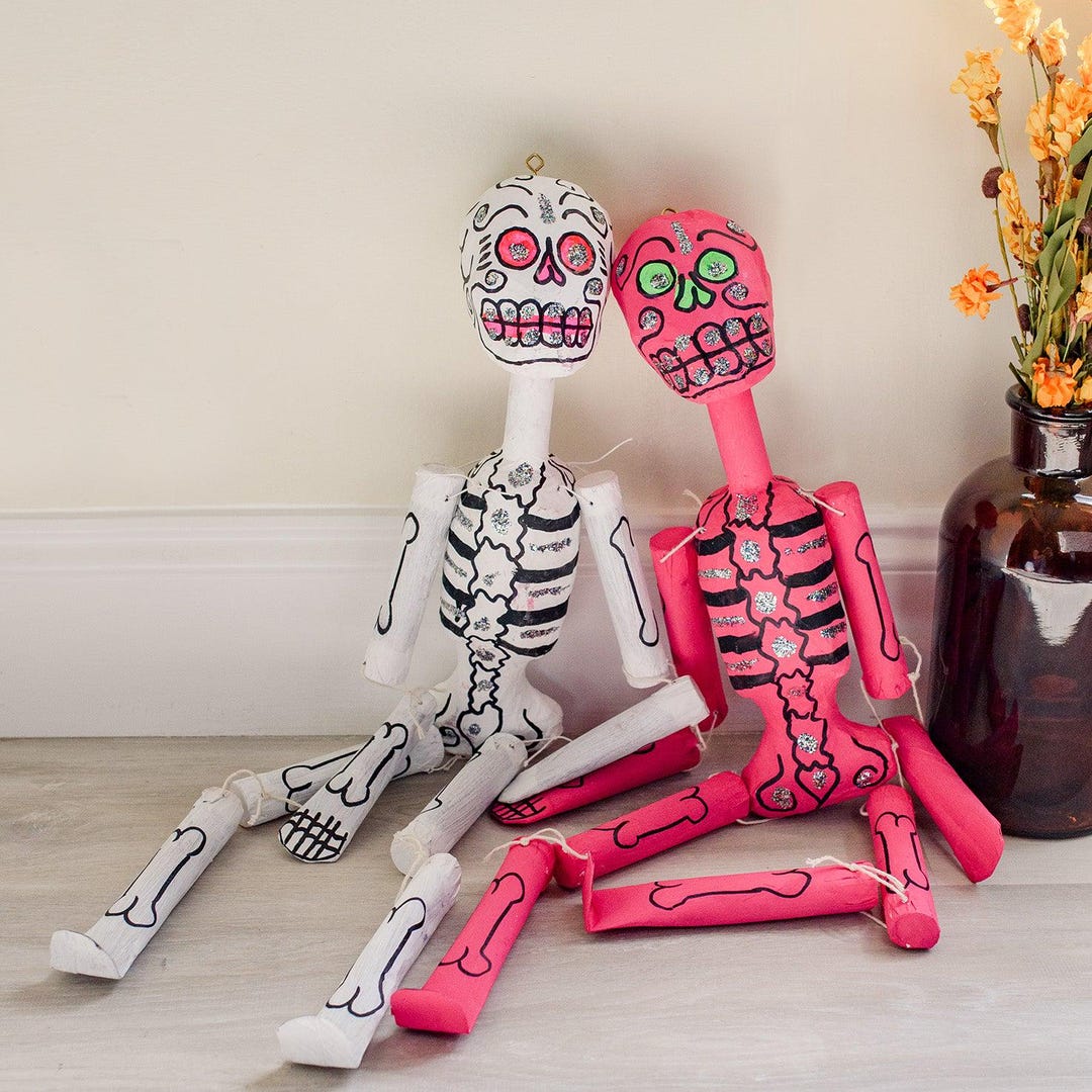La Calaca, Papier Mache Skeleton - Etsy