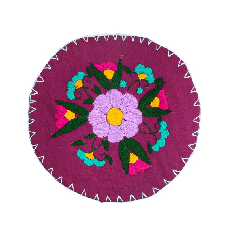 Hand Embroidered Floral Tortilla Warmer - Etsy