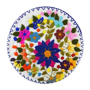 Hand Embroidered Floral Tortilla Warmer - Etsy