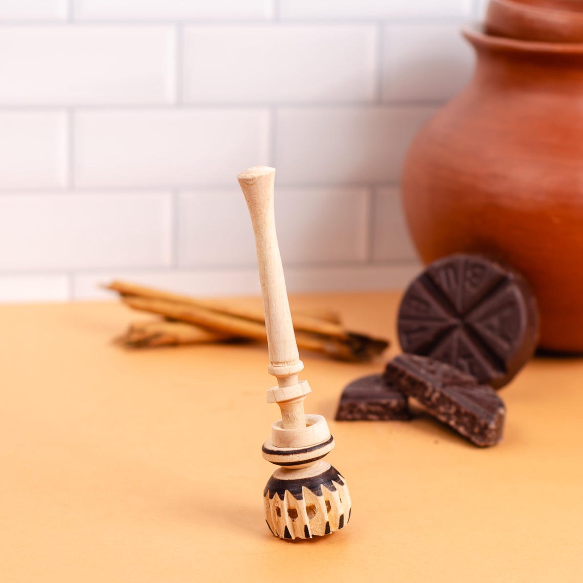 Small Natural Wooden Molinillo Whisk - Etsy