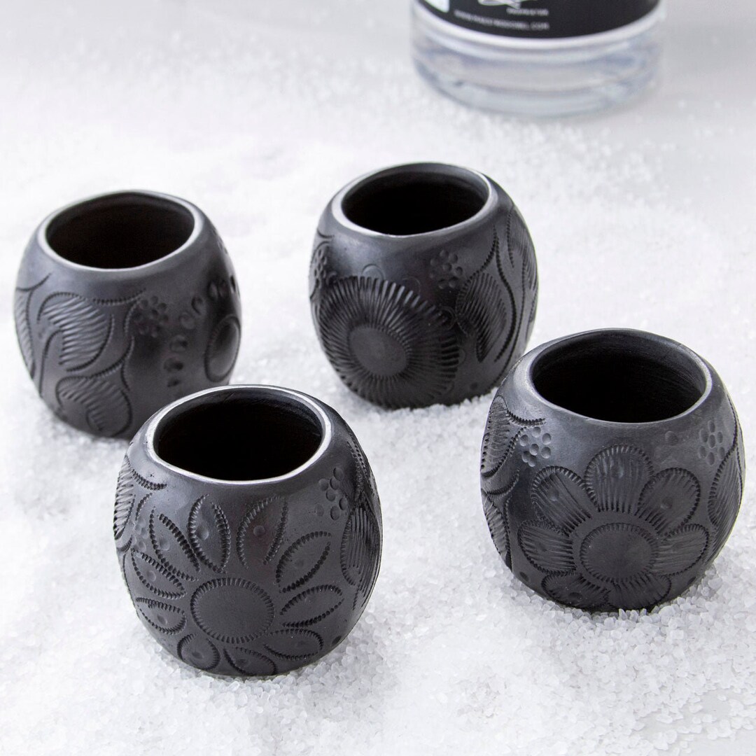 Barro Negro, Black Clay, Embossed Shot Glass - Etsy