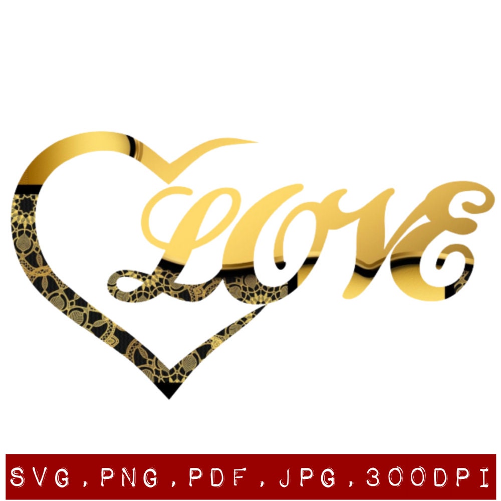 Valentine Clip Art, Heart Vector, Love Cut File, Cricut Frame SVG Jpg ...