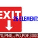 Exit Sign SVG Bundle, Door Sign, Emergency Poster SVG, Business ...
