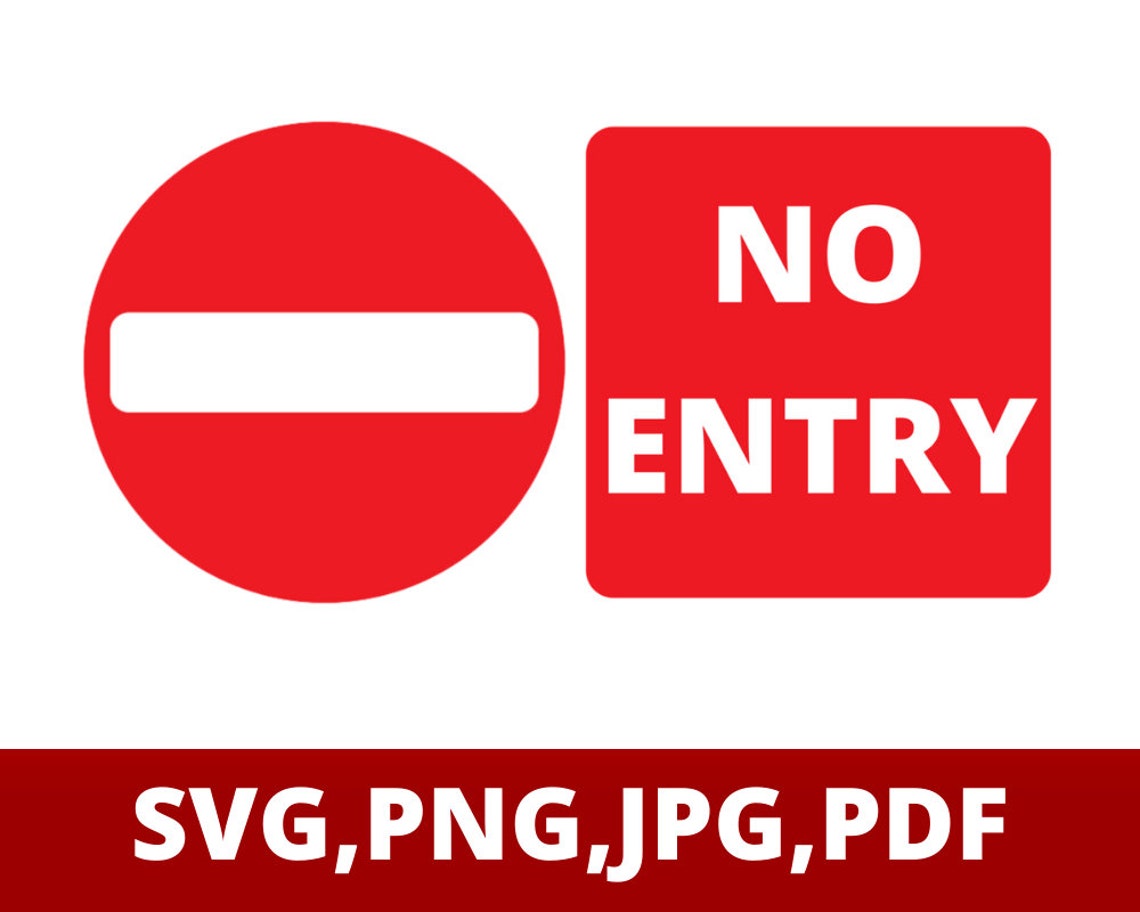 Printable Forbidden Symbols Do Not Enter No Entry - Etsy Canada