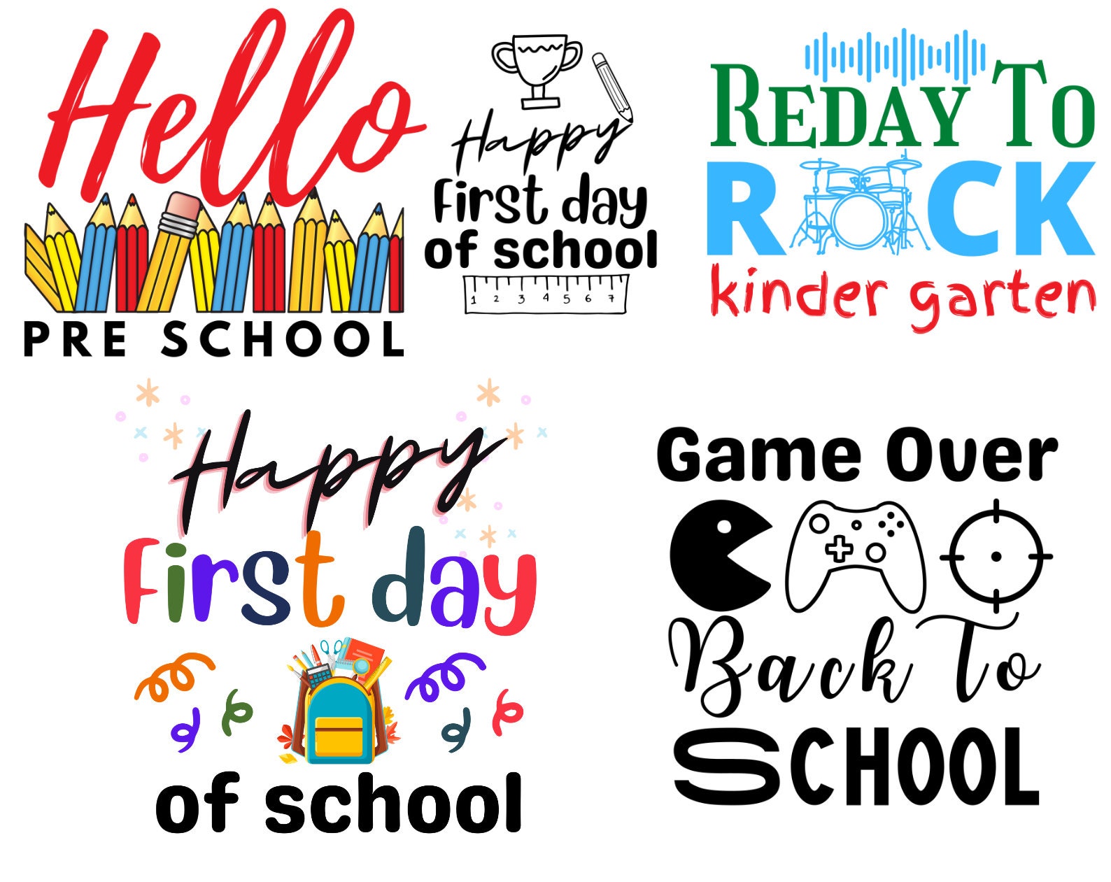 Back to School SVG Bundle Hello School SVG Teacher Svg - Etsy