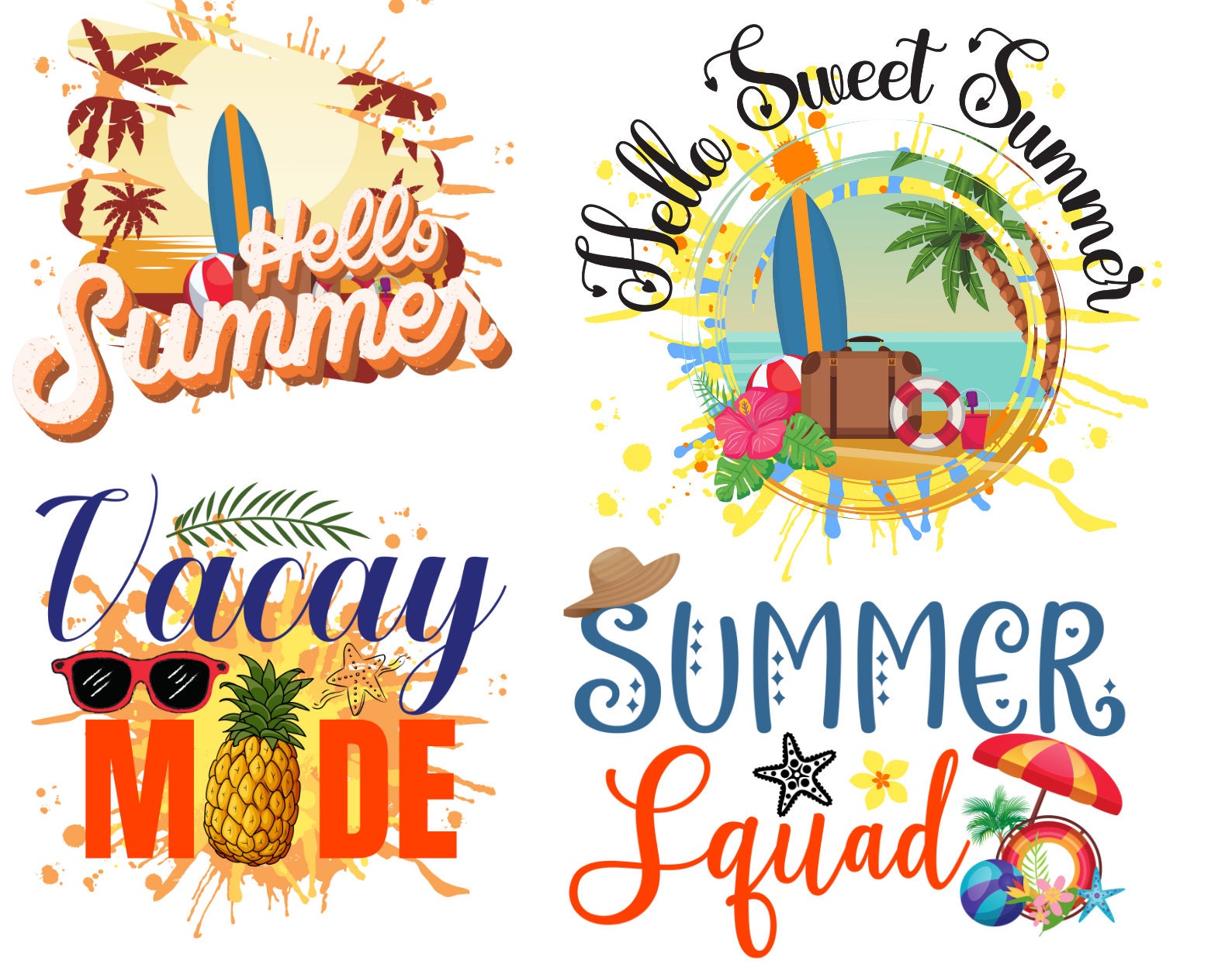 Summer SVG Bundle Beach Svg Summer Design for Shirts Hello - Etsy Canada
