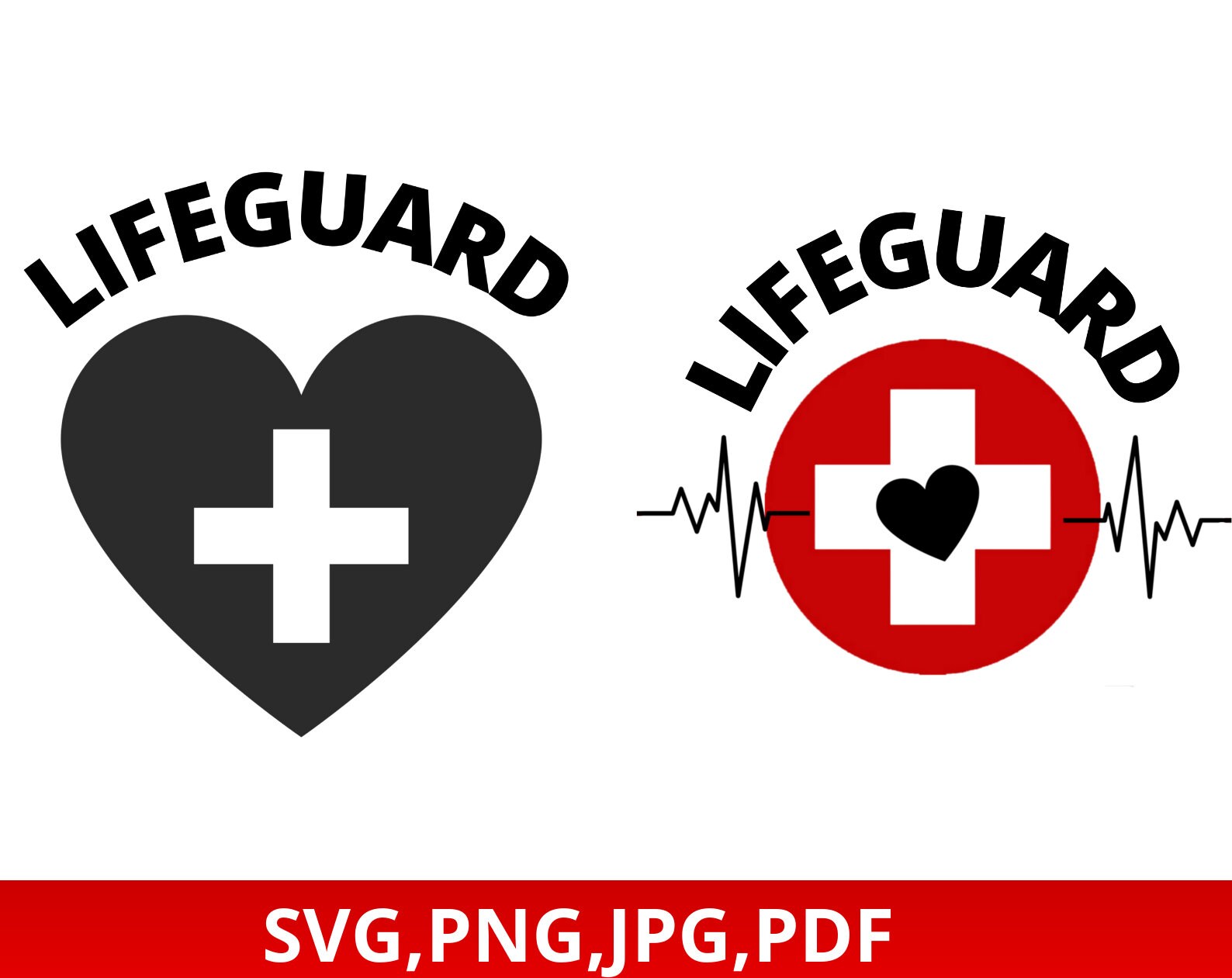 Lifeguard SVG Bundle, Lifeguard Clipart, Digital Silhouette Files, for ...