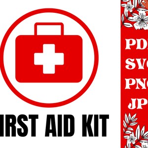First Aid Kit Svg Cut Files, Silhouette Cricut Emergency Kit Medicine ...