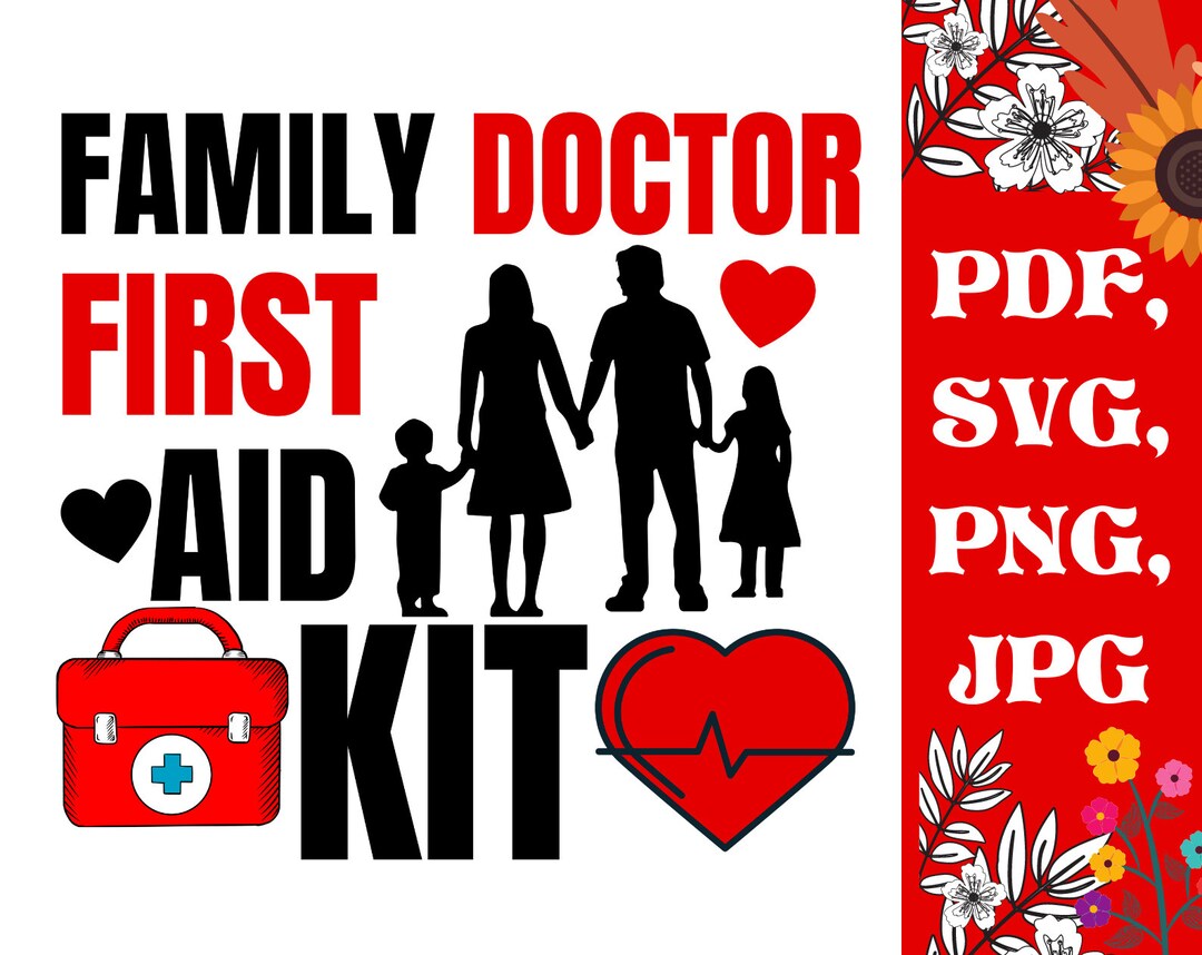 First Aid Kit Svg Cut Files, Silhouette Cricut Emergency Kit Medicine ...