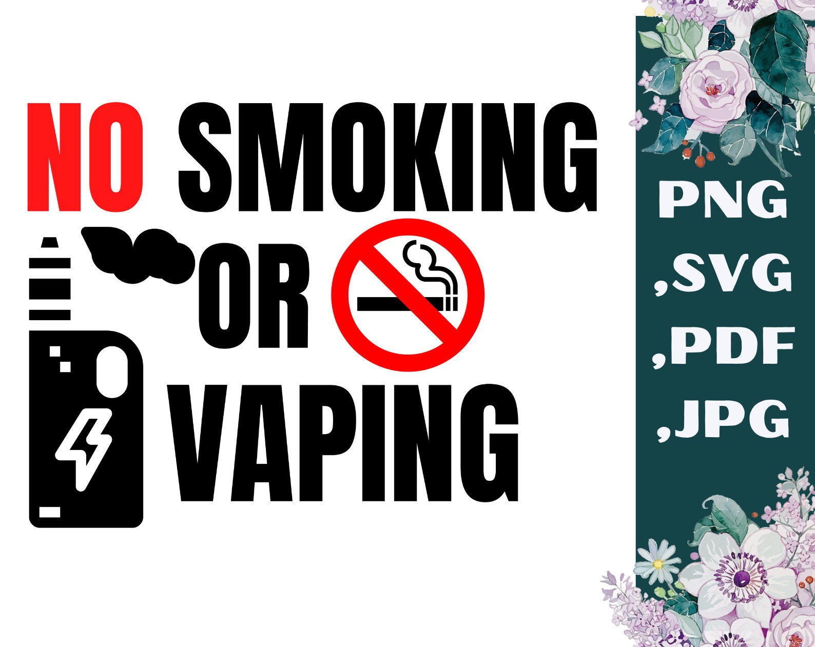 No Smoking Sign Svg, Sign Svg, No Smoking Vector, No Smoking Warning ...