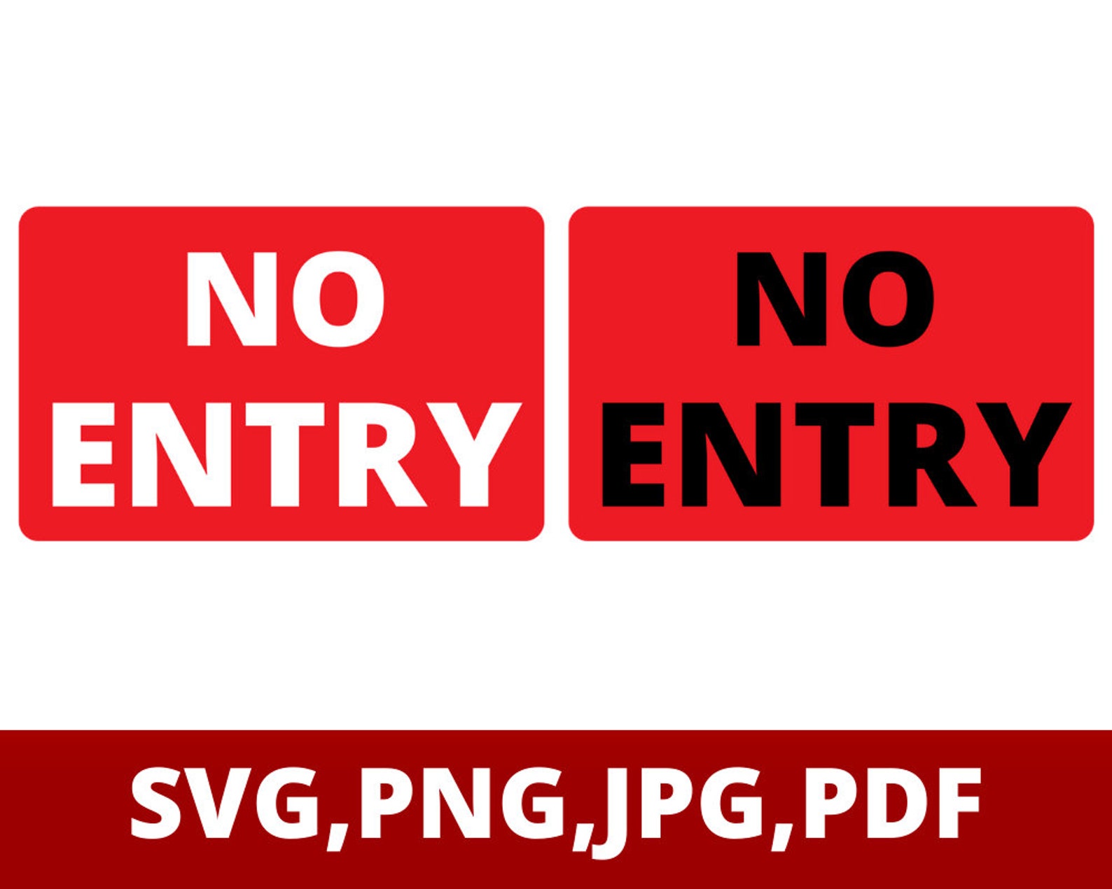 Printable Forbidden Symbols Do Not Enter No Entry - Etsy Canada