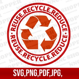 Recycling Symbol SVG, Recycling Bin Signs, Trash Can Decals Svg ...