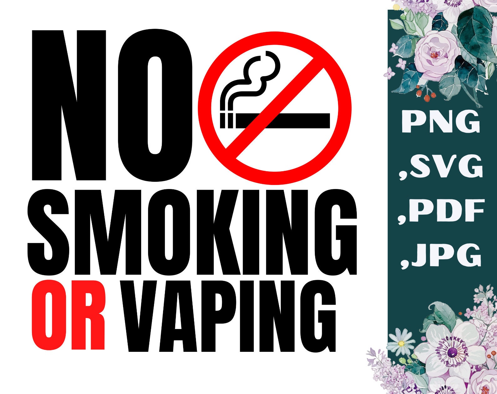 No Smoking Sign Svg, Sign Svg, No Smoking Vector, No Smoking Warning ...
