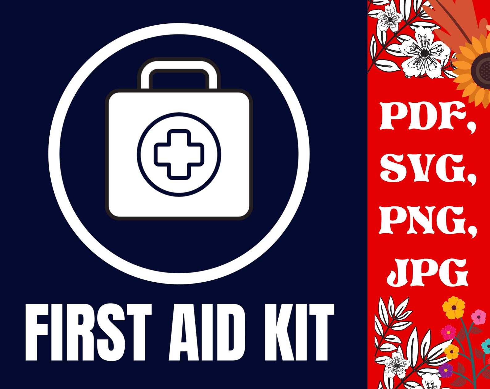First Aid Kit Svg Cut Files Silhouette Cricut Emergency Kit - Etsy