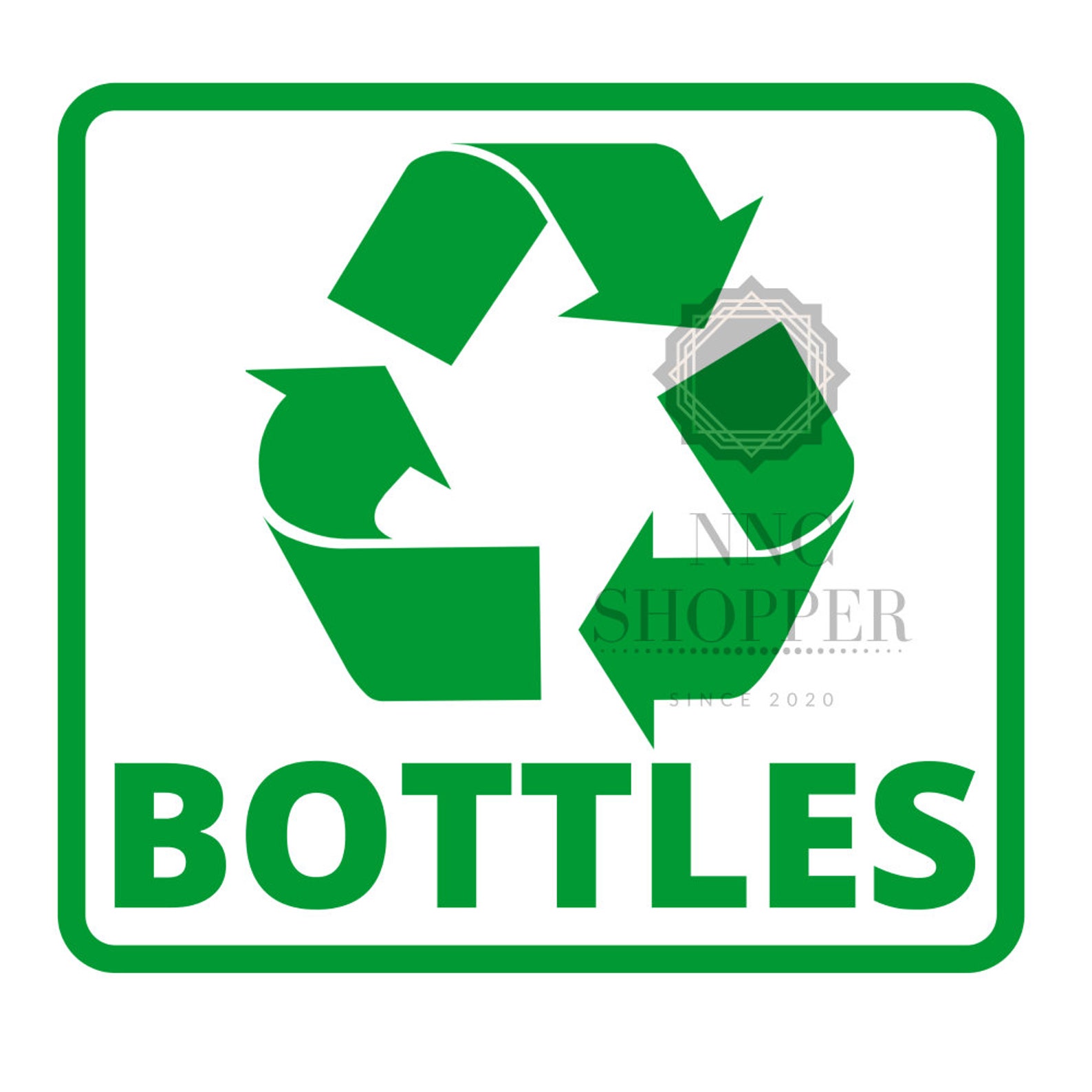 Recycling Bin Signs Trash Can Decals Svg Recycle Paper - Etsy UK