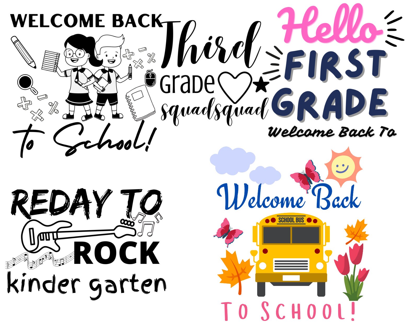 Back to School SVG Bundle Hello School SVG Teacher Svg - Etsy