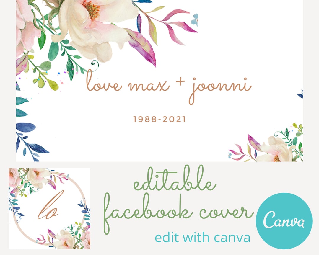 Editable Facebook Page Cover Template, Custom Personalized Facebook ...
