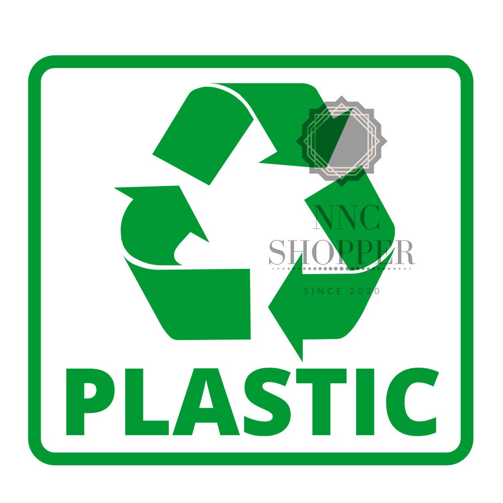 Recycling Symbol SVG, Recycling Plastic Signs, Trash Can Decals Svg ...