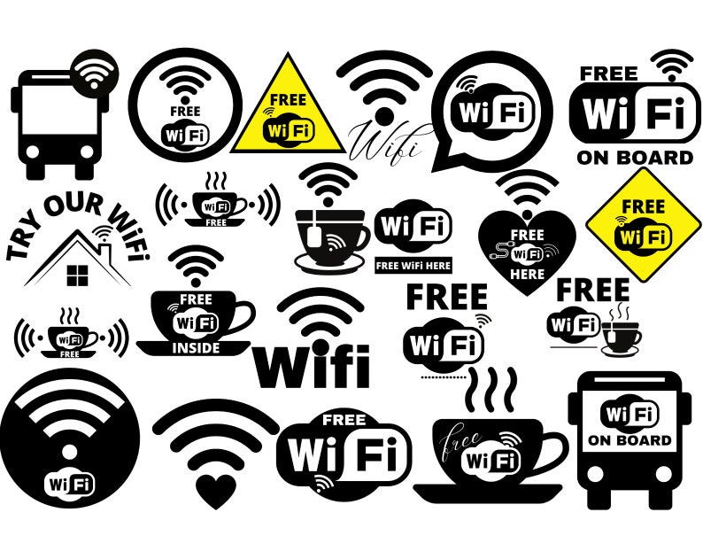 Símbolo Wifi, Wifi SVG, signo wifi SVG, logotipo de señal wi-fi ...