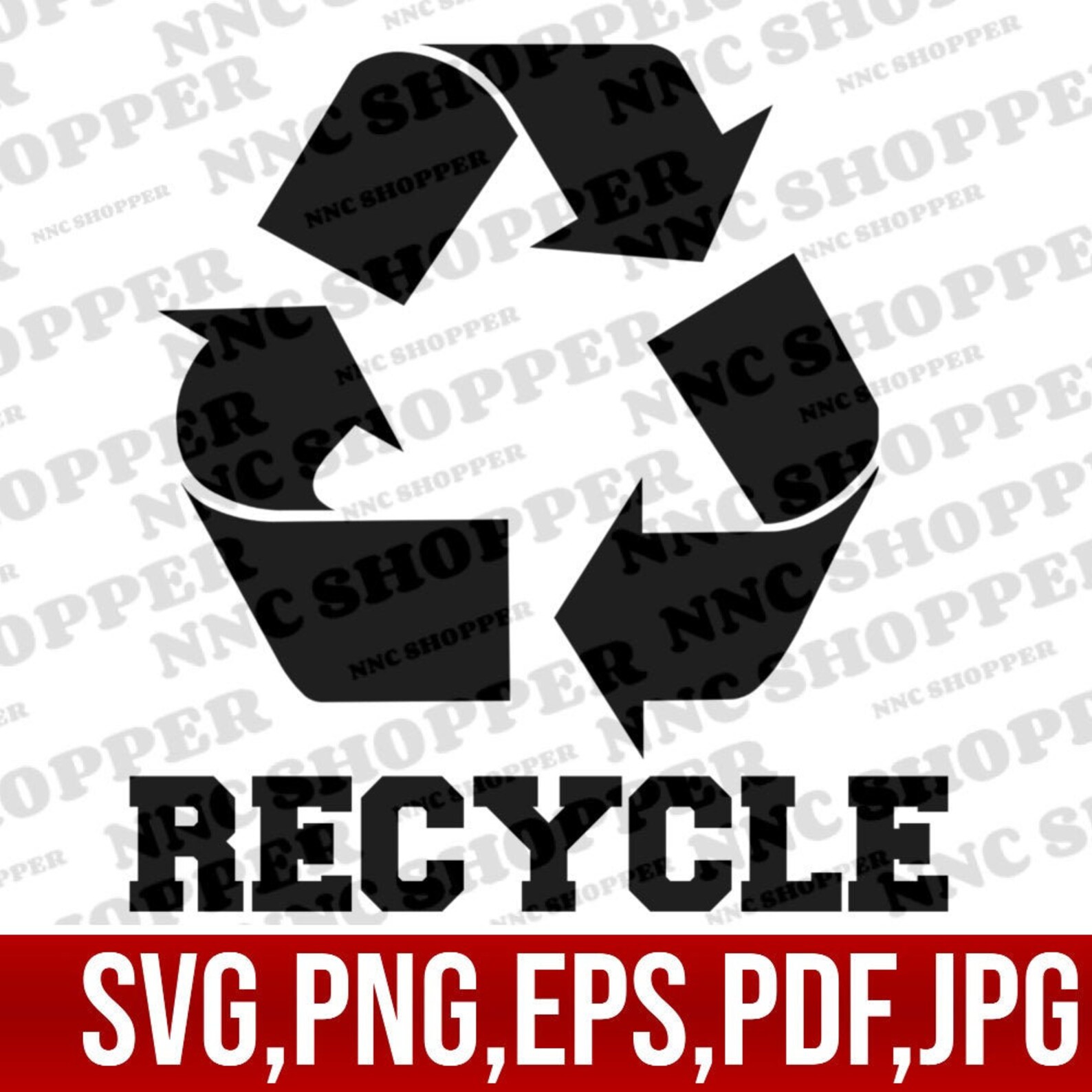 Recycling Symbol SVG Recycling Bin Signs Trash Can Decals - Etsy