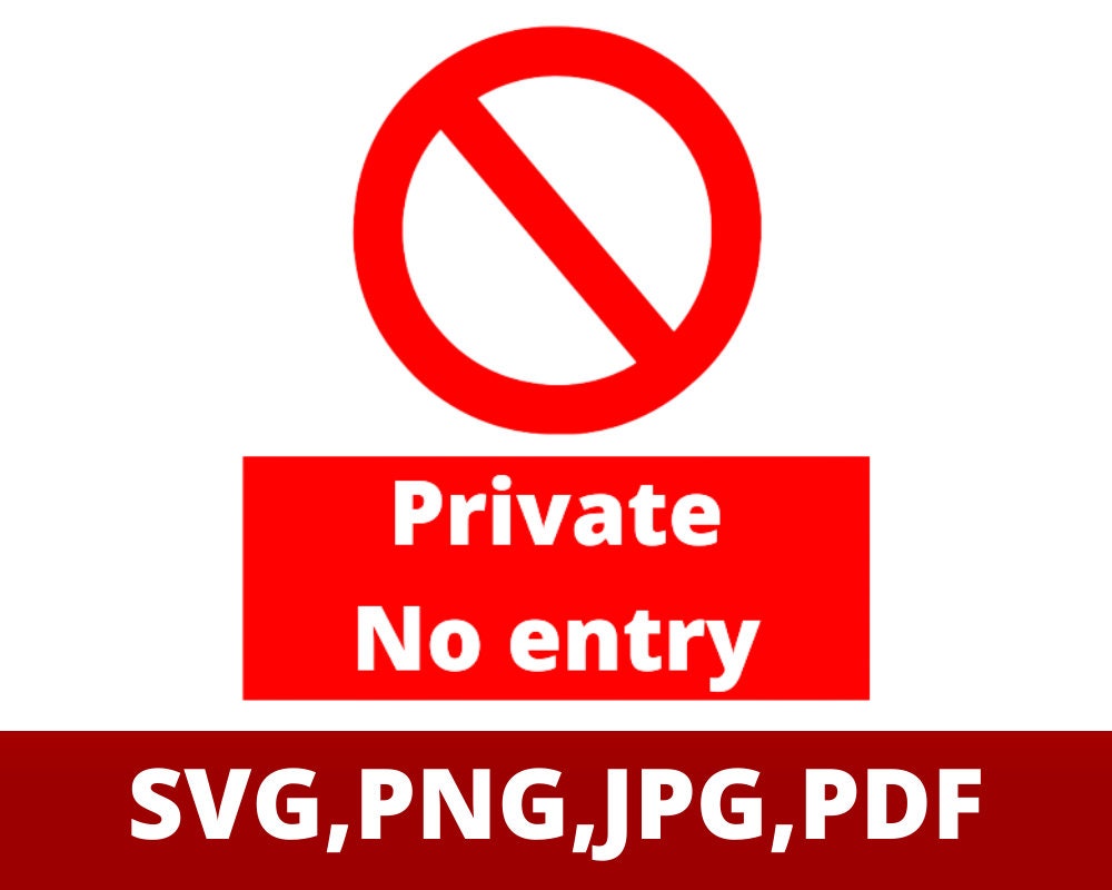 Printable Forbidden Symbols Do Not Enter No Entry - Etsy Canada