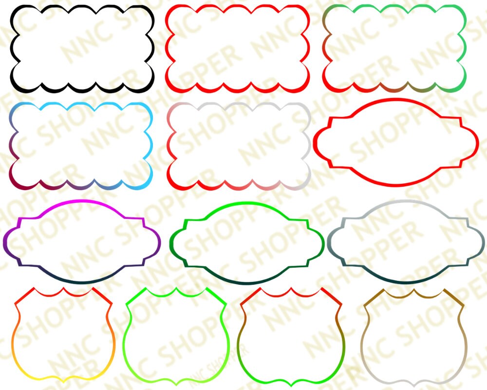 Digital Frame Clipart Instant Download personal use small | Etsy