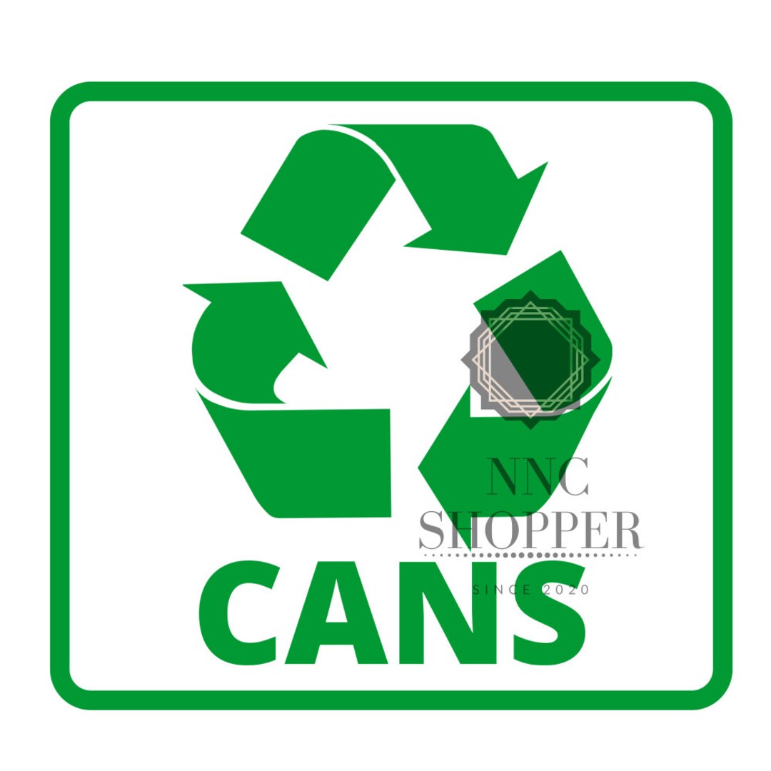Recycling Symbol SVG, Recycling Cans Signs, Trash Can Decals Svg ...