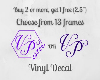 Vinyl Monogram Decal Sticker Many Sizes Colors and Styles - Etsy