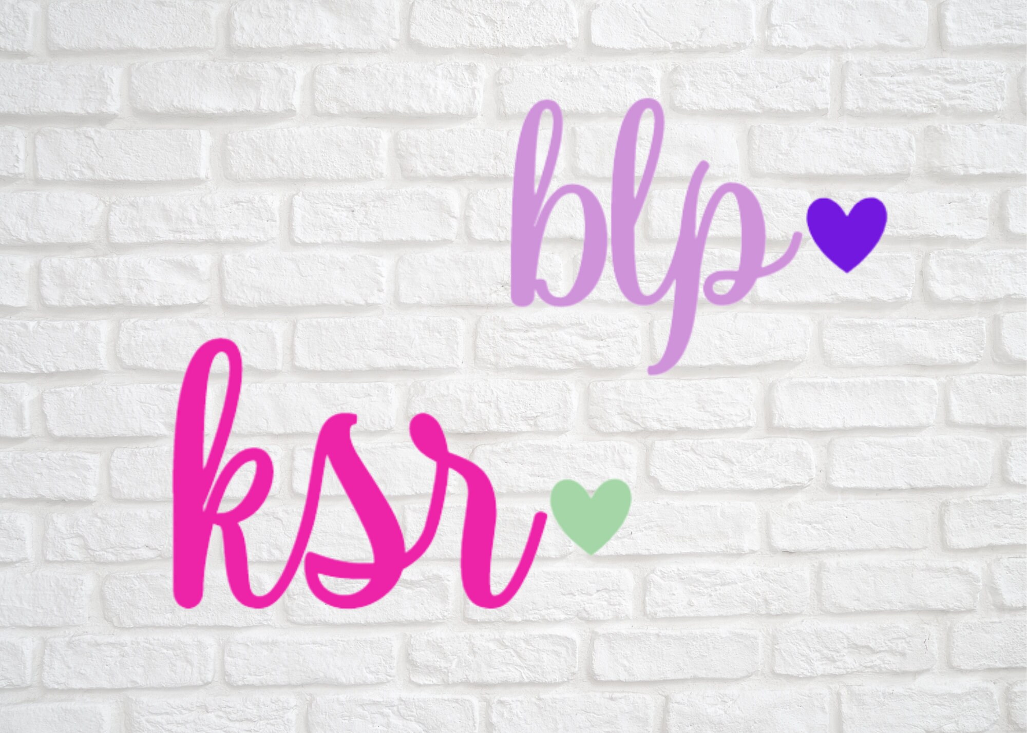 Initials Vinyl Decal Monogram Car Decal Car Initials Laptop | Etsy