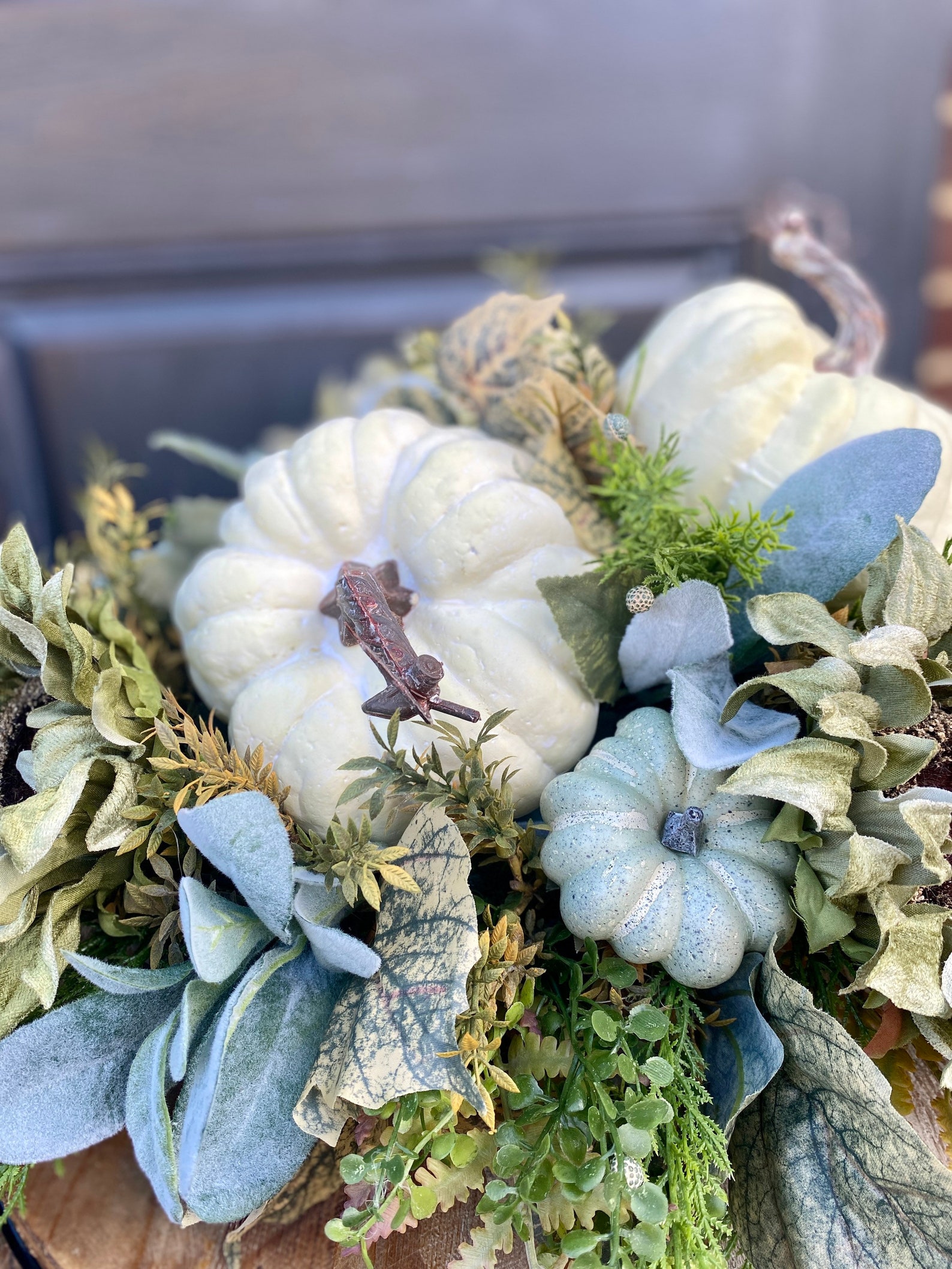 Rustic Fall Centerpiece for Table With Pumpkins and Natural - Etsy