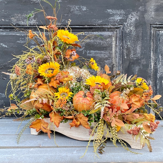 Glam Faux Floral Arrangement With Sunflowers Sequined and - Etsy