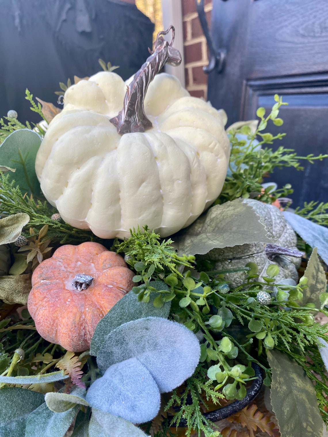 Rustic Fall Centerpiece for Table With Pumpkins and Natural - Etsy