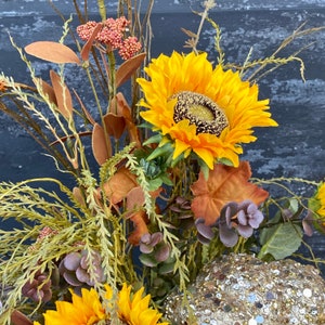 Glam Faux Floral Arrangement With Sunflowers, Sequined and Glittered ...