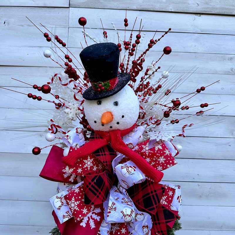 Snowman Head Tree Topper - Etsy