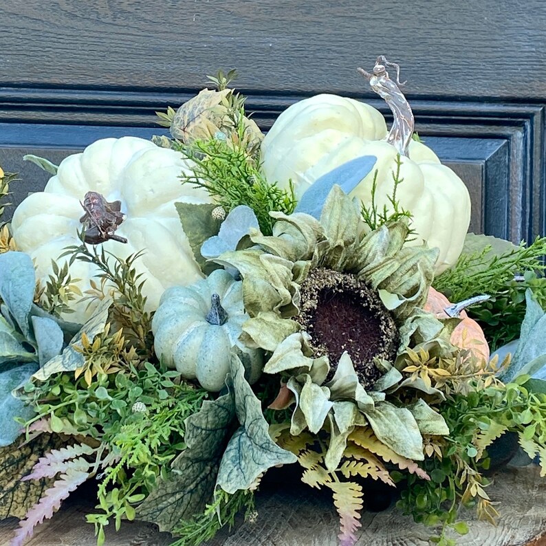 Rustic Fall Centerpiece for Table With Pumpkins and Natural - Etsy