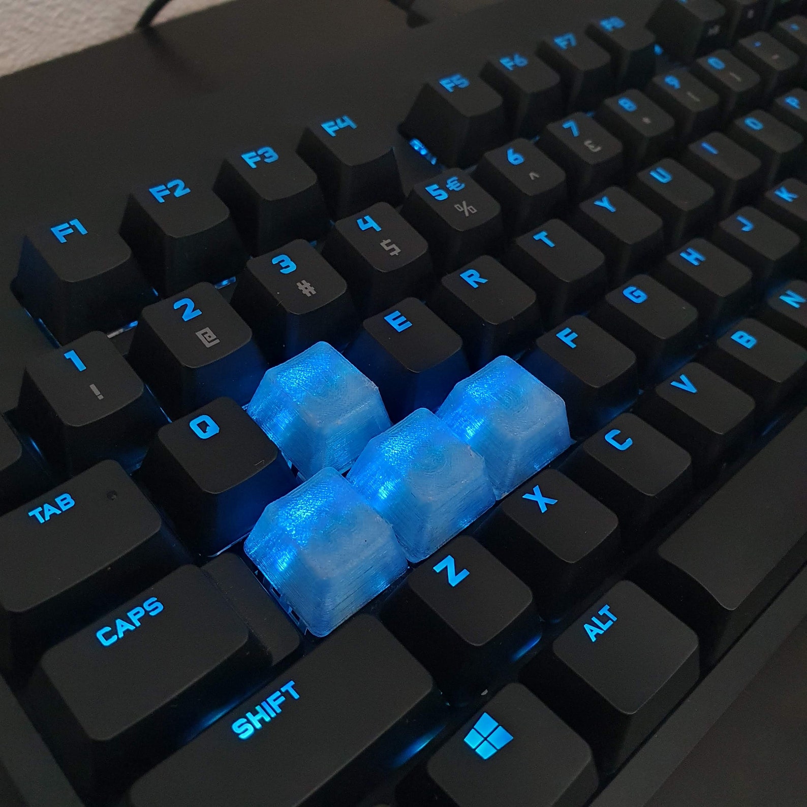 Cherry MX WASD Keycaps 3D Printed ICED Blue - Etsy