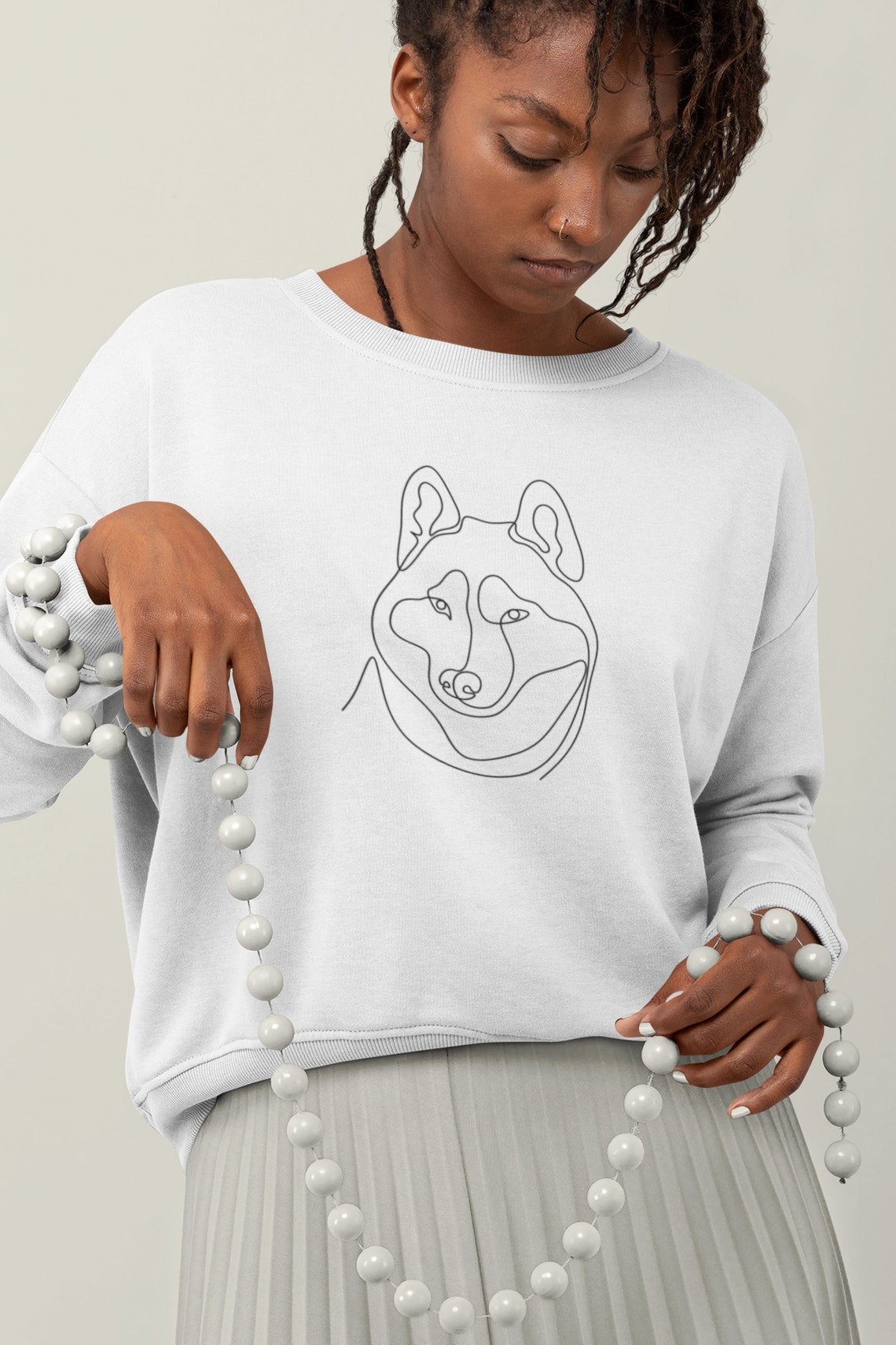 Husky One Line Art SVG Custom Dog Portrait Digital Download - Etsy