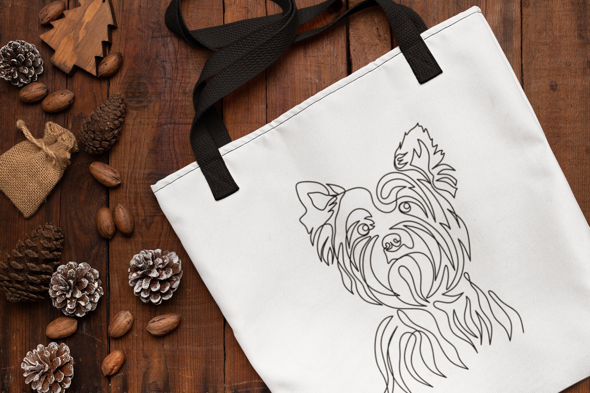 Yorkie One Line Art SVG Custom Dog Portrait Digital Download - Etsy