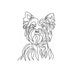 Yorkie One Line Art SVG | Custom Dog Portrait Digital Download - Etsy