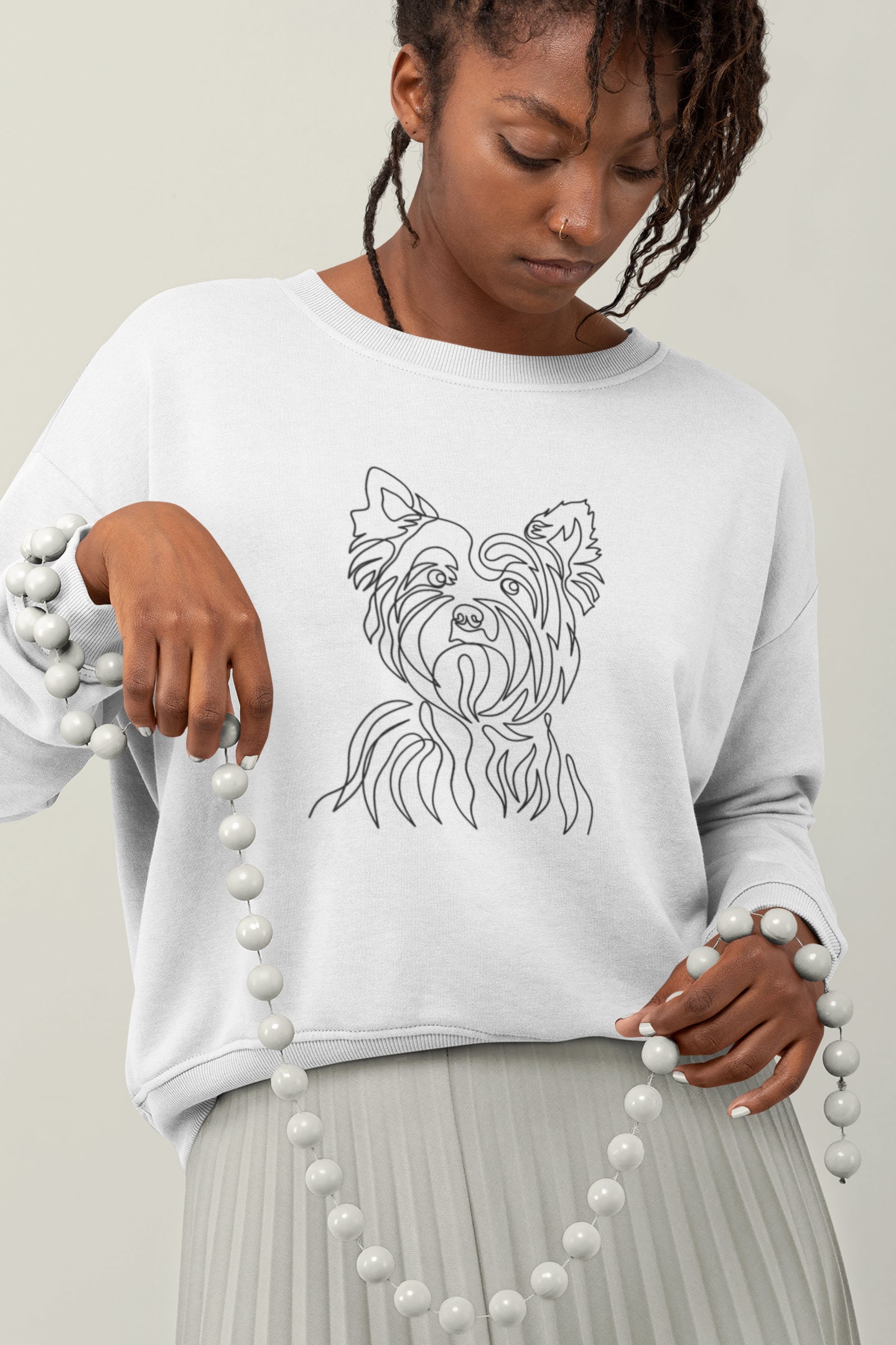 Yorkie One Line Art SVG Custom Dog Portrait Digital Download - Etsy