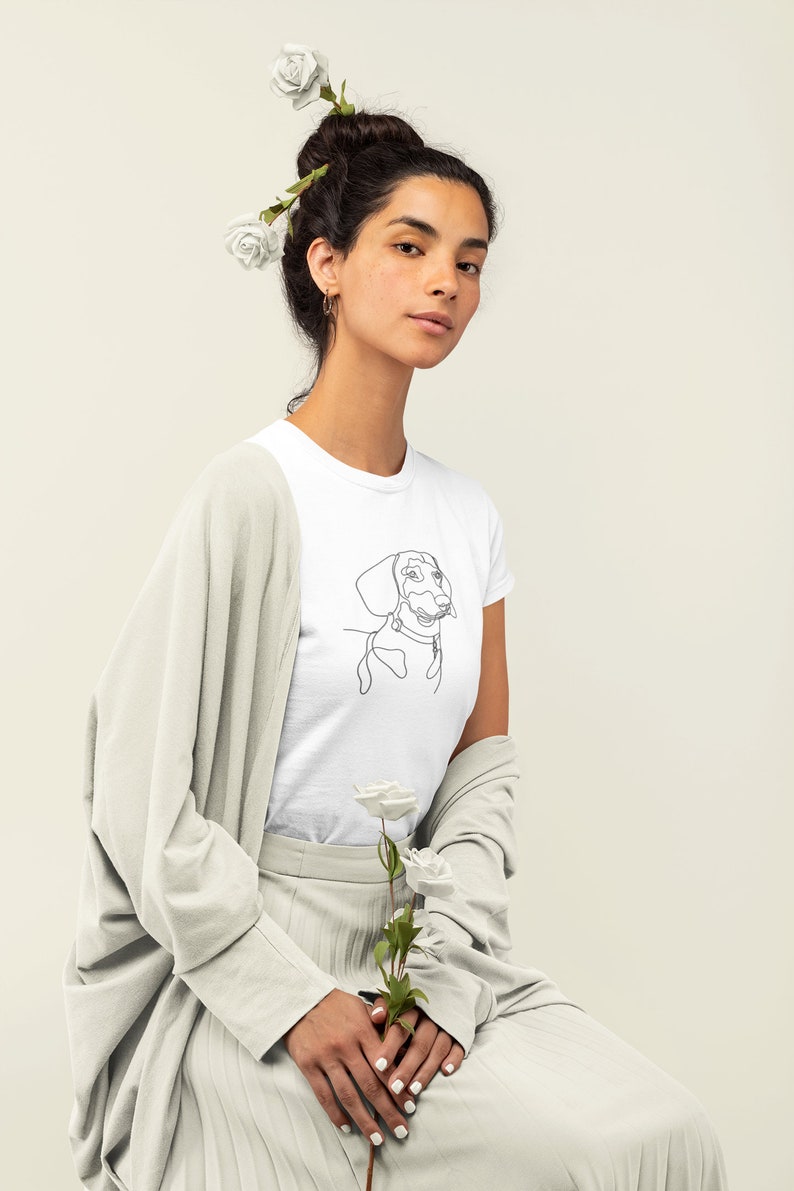 Dachshund One Line Art SVG | Custom Dog Portrait Digital Download - Etsy