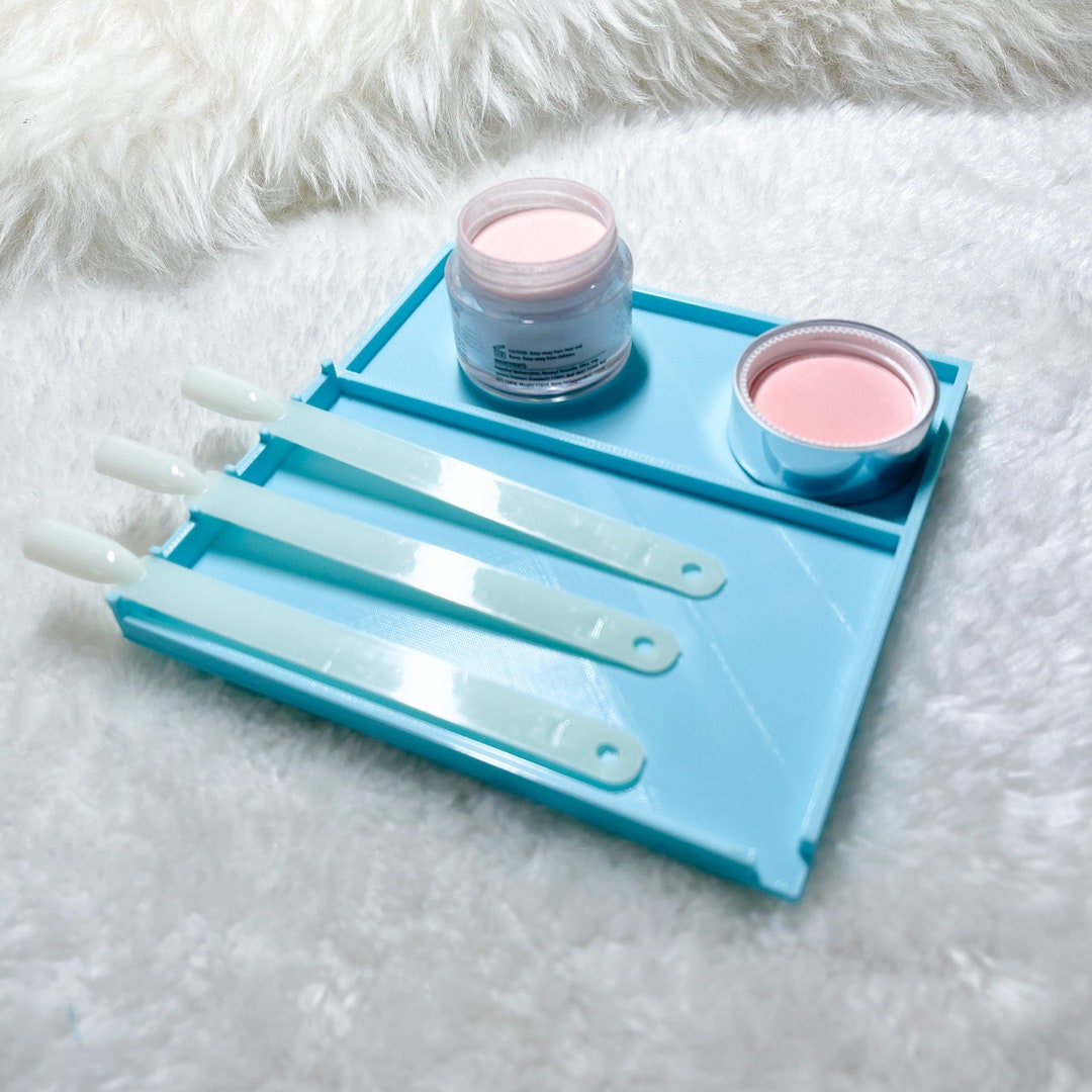 3D Printed Dip Nail Powder Saver Tray With Swatch Stand - Etsy