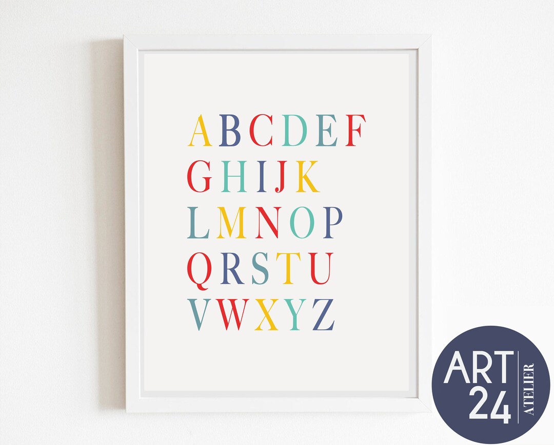 Alphabet Printable Art, ABC Poster, A to Z Poster - Etsy