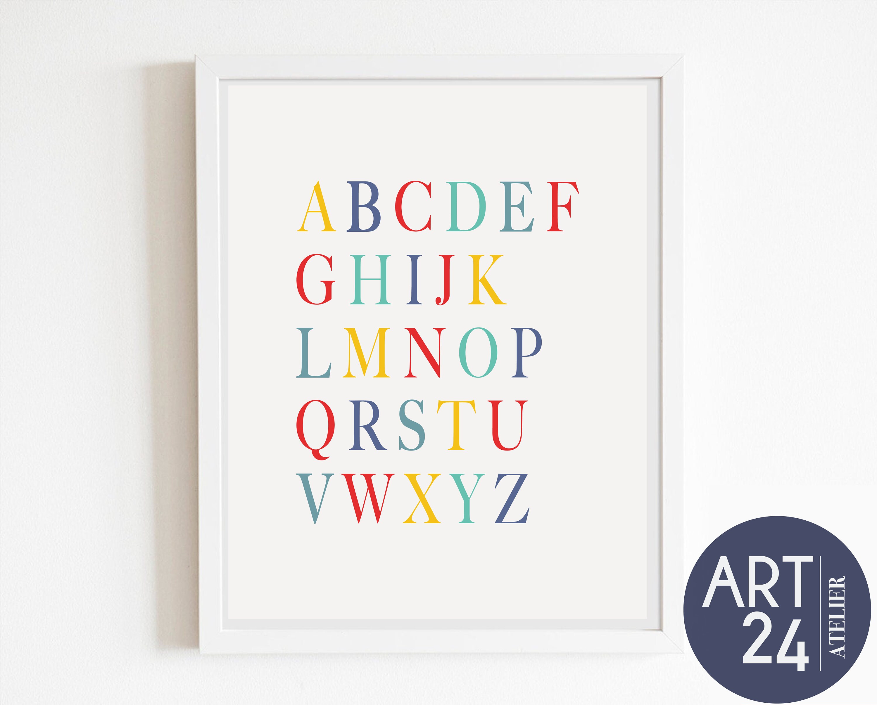 Alphabet Printable Art, ABC Poster, A to Z Poster - Etsy