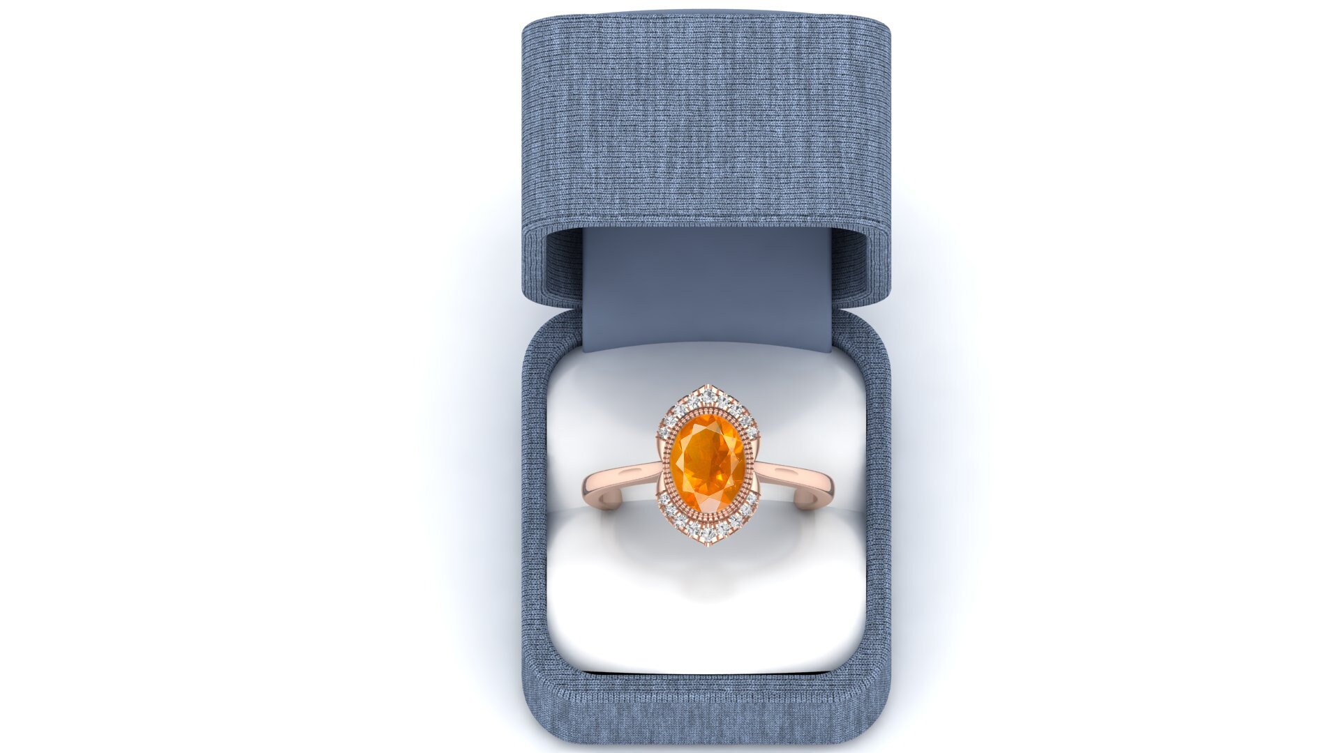 1.80 ct Orange Garnet Engagement Ring Orange Garnet Wedding | Etsy