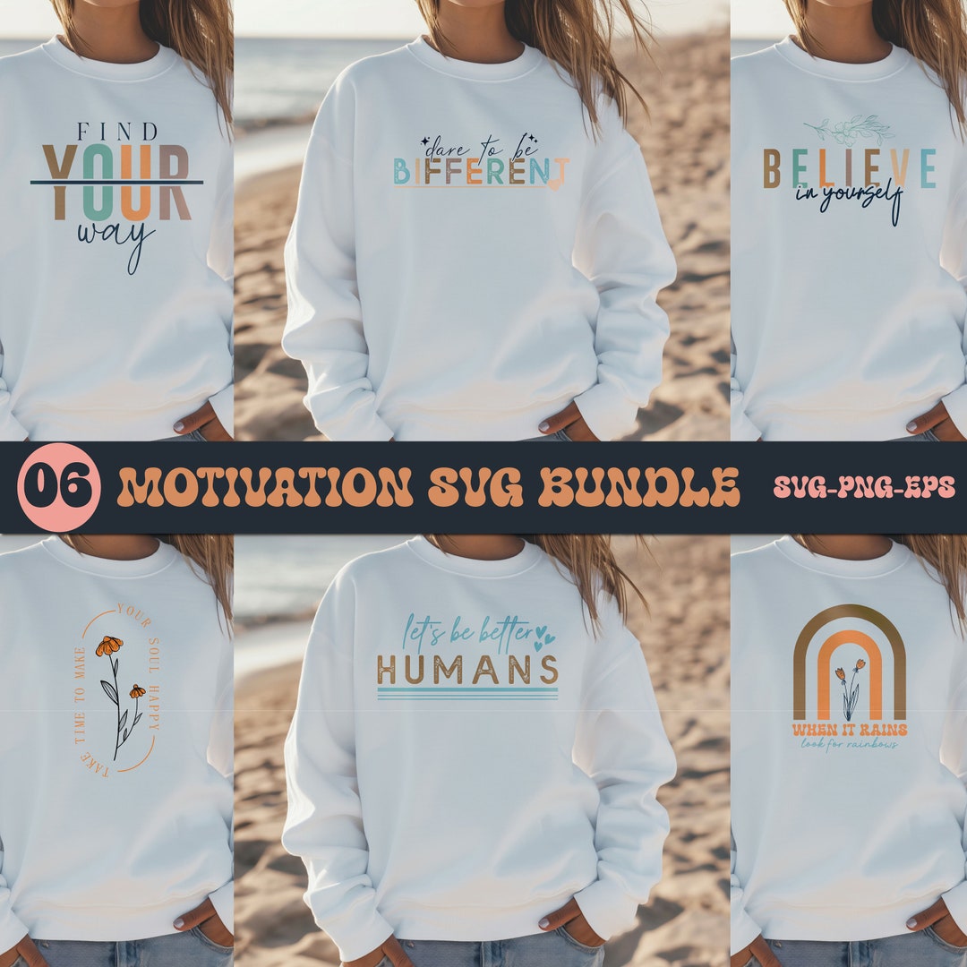 Motivational SVG and PNG Bundle, Inspirational Digital Files ...