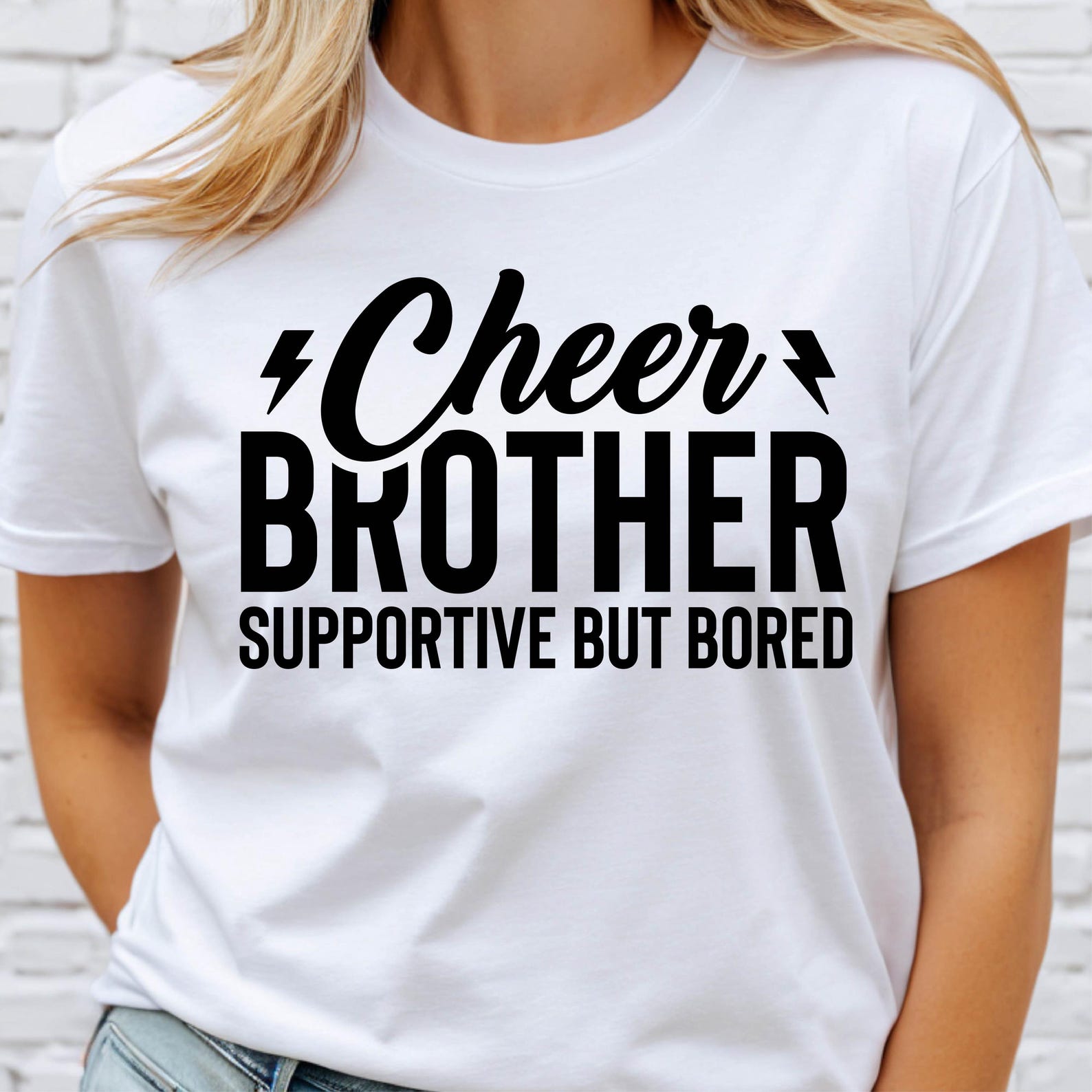 Cheer Brother Svg Png, Cheer Brother Supportive but Bored Svg, Cheer ...