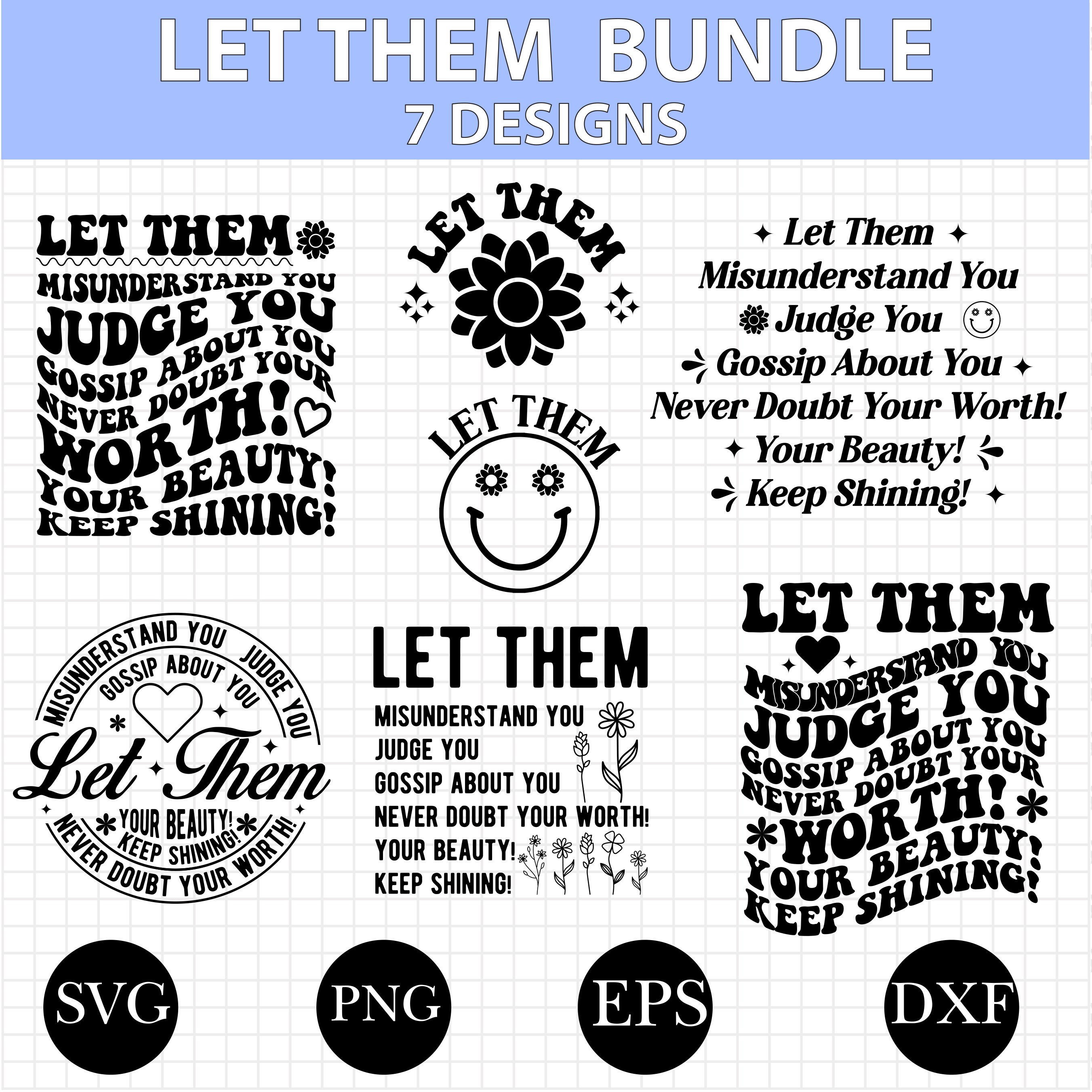 Let Them Digital Bundle | SVG and PNG Files | Crafting Cut Files ...